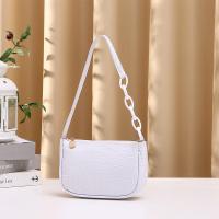 China Korean Alligator Underarm Zipper Bag PU Ladies Shoulder Bag 2024 30x20cm for sale