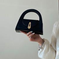 China Single Handle PU Leather Tote Purse for Women Elegant Half Moon Bag 30cm for sale