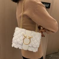 China OEM Luxury Mini Shoulder Messenger Bag Plush Small Square Handbag 2024 for sale