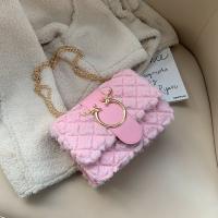 China OEM Luxury Mini Shoulder Messenger Bag Plush Small Square Handbag 2024 for sale
