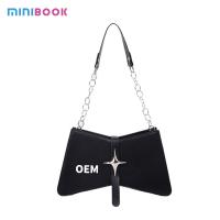 China Custom Logo 2024 Trendy Thick Chain Small Tote Shoulder Bag for Women Handbag 25cm for sale