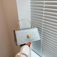 China Small Square Chain Shoulder Bag 2024 Textured Metal Handbag for Women Daily Use for sale