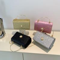 China Small Square Chain Shoulder Bag 2024 Textured Metal Handbag for Women Daily Use for sale