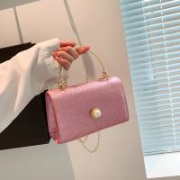 China Small Square Chain Shoulder Bag 2024 Textured Metal Handbag for Women Daily Use for sale