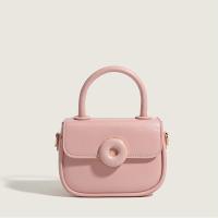 China Adjustable Women's Leather Shoulder Bag Crossbody Button Closure 30cm for sale