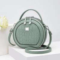 China Round PU Leather Women Handbag Crocodile Pattern Designer Lock Bag 30cm for sale