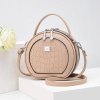 China Round PU Leather Women Handbag Crocodile Pattern Designer Lock Bag 30cm for sale