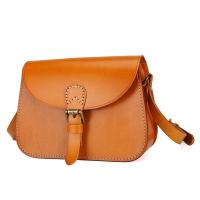 China Handcrafted Vegetable Tanned Cowhide Saddle Bag for Women Top Layer Leather Daily Use for sale