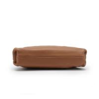 China Custom Logo Genuine Leather Pleated Clutch Bag Portable Design Women Handbag for sale