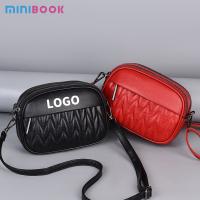 China Custom Logo Soft Leather Crossbody Bag for Women Double Layer Daily Use for sale