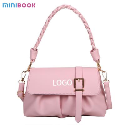 China Fashion Weave Crossbody Leather Chain Bag for Women High Quality 120cm Strap for sale