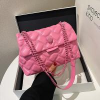China Designer Rhombus Chain Crossbody Bag PU Leather Shoulder Handbag 25cm x 15cm for sale