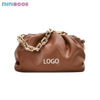 China Custom Solid Color Leather Crossbody Bag Ladies Purse Handbag Shoulder Chain Bag 30x20cm for sale