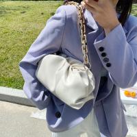 China Custom Solid Color Leather Crossbody Bag Ladies Purse Handbag Shoulder Chain Bag 30x20cm for sale