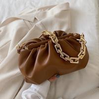 China Custom Solid Color Leather Crossbody Bag Ladies Purse Handbag Shoulder Chain Bag 30x20cm for sale