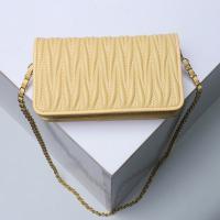 China Genuine Leather Sheepskin Pleated Chain Crossbody Bag Low MOQ Mix Models for Women for sale