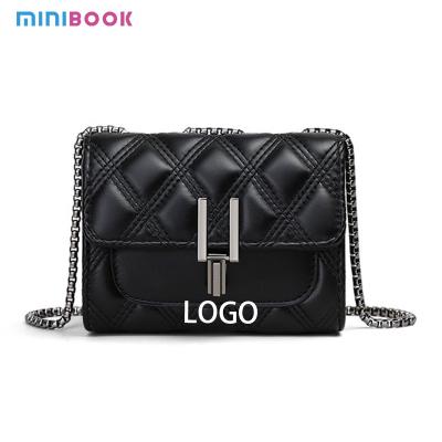 China Genuine Leather Crossbody Bag for Women Mini Square Chain Bag 2024 Summer for sale