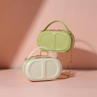 China Genuine Leather Small Cowhide Oval Box Bag Women Shoulder Crossbody Bag 20cm for sale