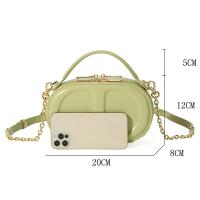 China Genuine Leather Small Cowhide Oval Box Bag Women Shoulder Crossbody Bag 20cm for sale