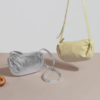 China All Seasons Soft Leather Pleated Cloud Bag Korean Style Shoulder Crossbody Bag 30cm for sale