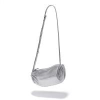 China All Seasons Soft Leather Pleated Cloud Bag Korean Style Shoulder Crossbody Bag 30cm for sale