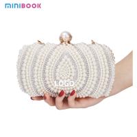China Custom Logo Ladies Beaded Rhinestone Clutch for Beach Party Bridal Bags 25cm for sale