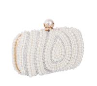 China Custom Logo Ladies Beaded Rhinestone Clutch for Beach Party Bridal Bags 25cm for sale
