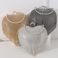 China Crystal Evening Clutch Bag with Tassel Diamond Design for Wedding Daily Use 20cm for sale