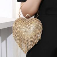 China Crystal Evening Clutch Bag with Tassel Diamond Design for Wedding Daily Use 20cm for sale