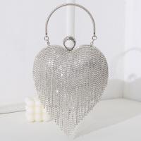 China Crystal Evening Clutch Bag with Tassel Diamond Design for Wedding Daily Use 20cm for sale
