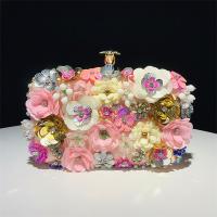 China Handmade Sequin Beaded Flower Crystal Clutch Bag for Ladies 25cm Evening Purse for sale