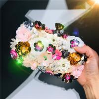 China Handmade Sequin Beaded Flower Crystal Clutch Bag for Ladies 25cm Evening Purse for sale