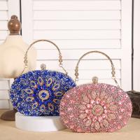 China Sunflower Rhinestone Clutch Evening Bag Crystal Women Handbag Party Purse 25cm for sale