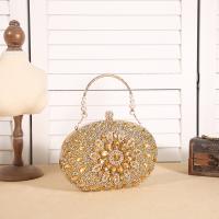 China Sunflower Rhinestone Clutch Evening Bag Crystal Women Handbag Party Purse 25cm for sale