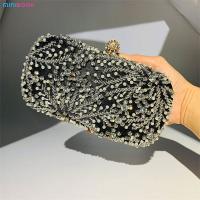 China Pearl Shining Diamond Rectangle Hand Bag for Ladies Wedding Handbag 25cm for sale