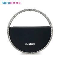 China Luxury Designer Round Dinner Handbag with Stones and Letter Pattern for Women for sale