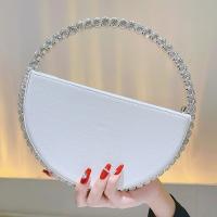 China Luxury Designer Round Dinner Handbag with Stones and Letter Pattern for Women for sale