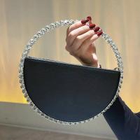 China Luxury Designer Round Dinner Handbag with Stones and Letter Pattern for Women for sale