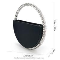 China Luxury Designer Round Dinner Handbag with Stones and Letter Pattern for Women for sale