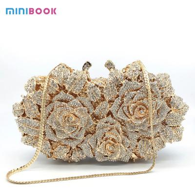 China 22x12x6cm Women's Shiny PU Metal Chain Shoulder Bag for Wedding Bridal Single Handle for sale
