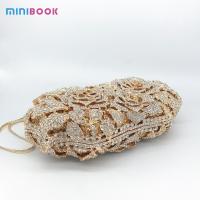 China 22x12x6cm Women's Shiny PU Metal Chain Shoulder Bag for Wedding Bridal Single Handle for sale
