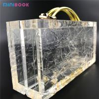 China Acrylic Hand Bag Small Square Transparent Box Bag for Women Chain Crossbody 22cm for sale