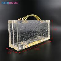 China Acrylic Hand Bag Small Square Transparent Box Bag for Women Chain Crossbody 22cm for sale