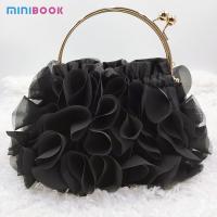 China Minibook Fashion Bride Dress Handbag Luxury Satin Clutch for Women 23cm x 14cm for sale