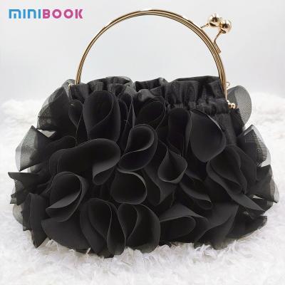 China Minibook Fashion Bride Dress Handbag Luxury Satin Clutch for Women 23cm x 14cm for sale