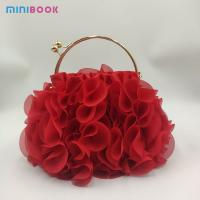 China Minibook Fashion Bride Dress Handbag Luxury Satin Clutch for Women 23cm x 14cm for sale