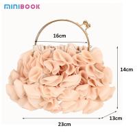 China Minibook Fashion Bride Dress Handbag Luxury Satin Clutch for Women 23cm x 14cm for sale