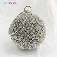 China Metal Round Ladies Evening Purse Shoulder Crossbody Handbag 13cm 0.46kg for sale
