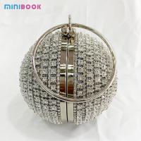 China Metal Round Ladies Evening Purse Shoulder Crossbody Handbag 13cm 0.46kg for sale
