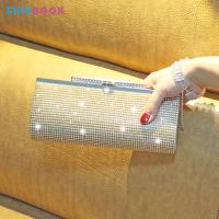 China Minibook Custom Diamond Shoulder Bag 23cm Polyester Evening Party Handbag for sale